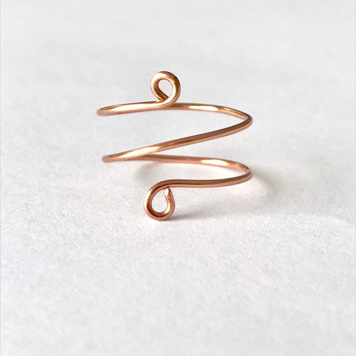 Set of Toe Rings / Spiral Toe Rings / Copper Toe Rings / - Etsy