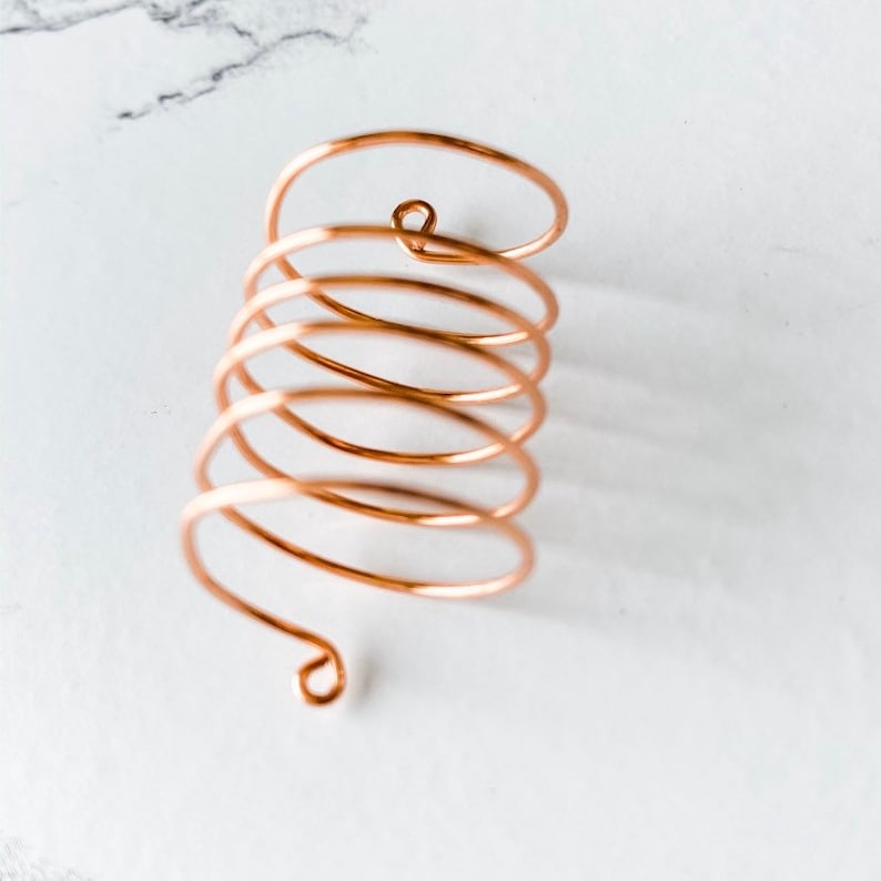 Simple Spiral Midi Rings / Minimalist Coil Ring Gold Band - Etsy