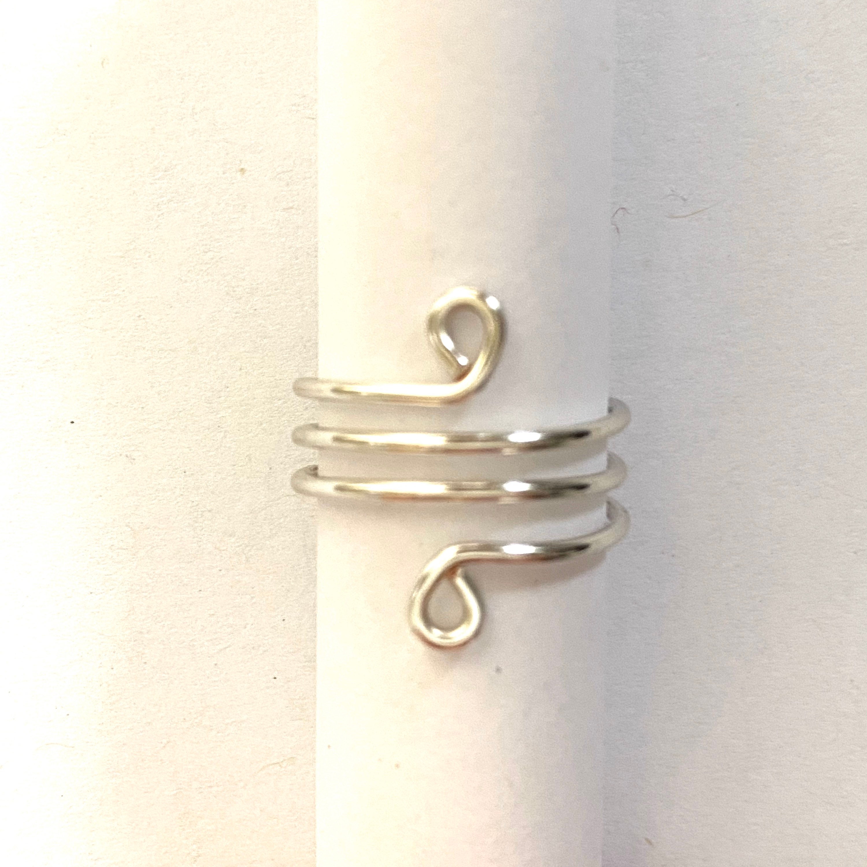 Adjustable Thin Spiral Toe Ring / Knuckle Ring / Minimalist | Etsy