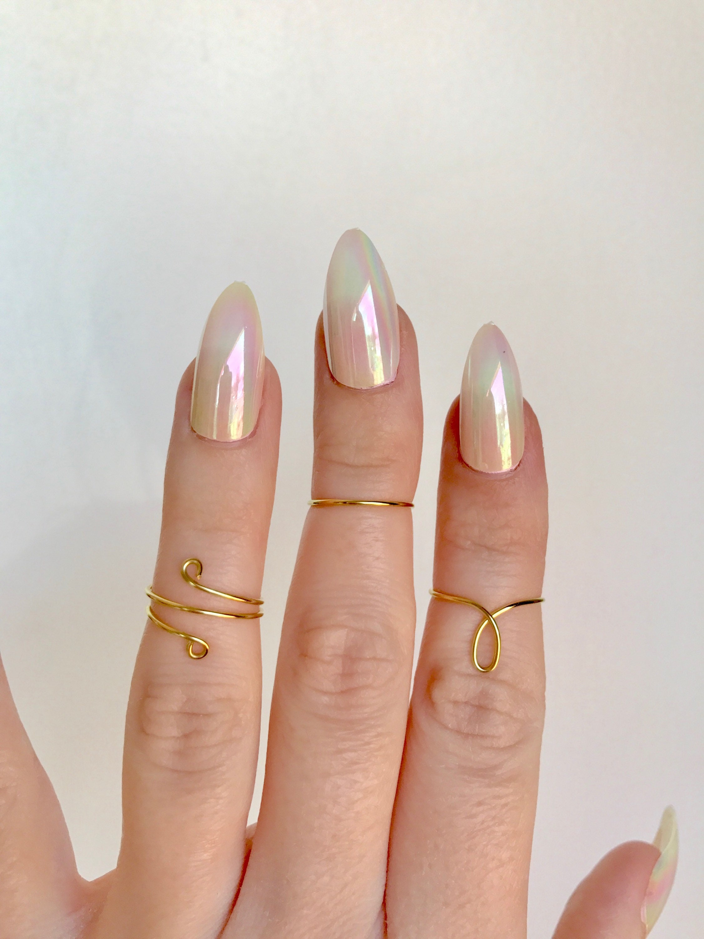 Set of 3 Gold Midi Rings/ Gold Ring Set/ Gifts for Her - Etsy
