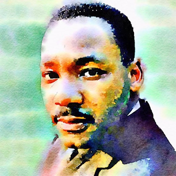 Martin Luther King Jr A Colori Sorridente