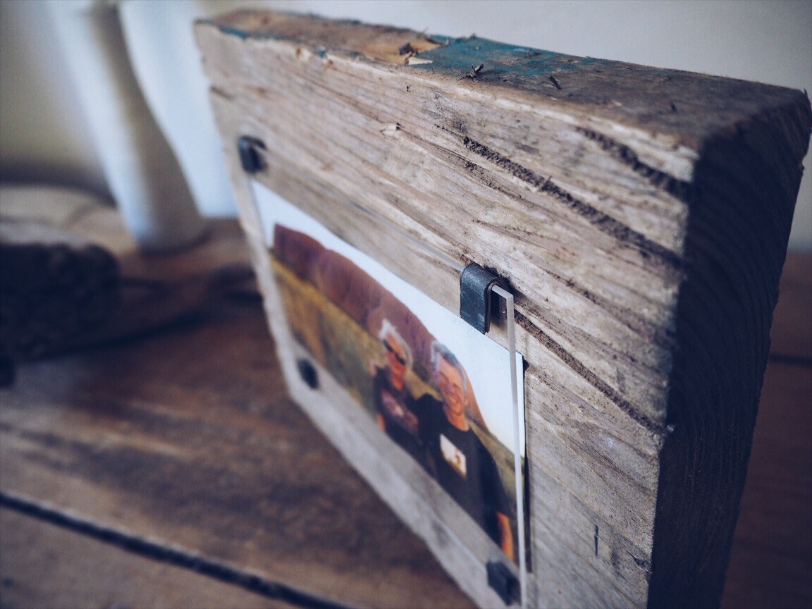 Distressed Wood - Reclaimed Wood Photo Frame - One of a Kind - Raw ...