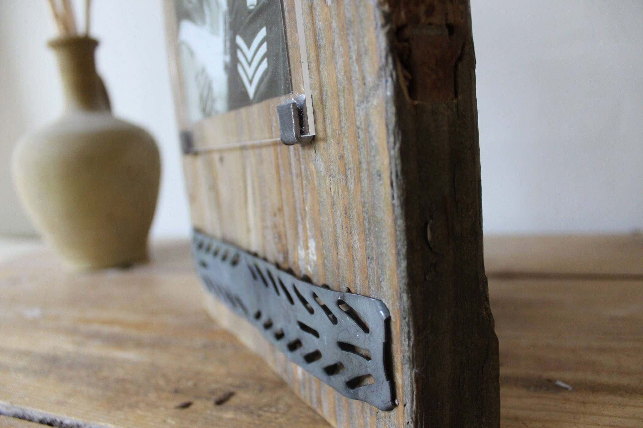 Reclaimed Wood Frame - 5 Year Anniversary - Wedding Photo Frame ...