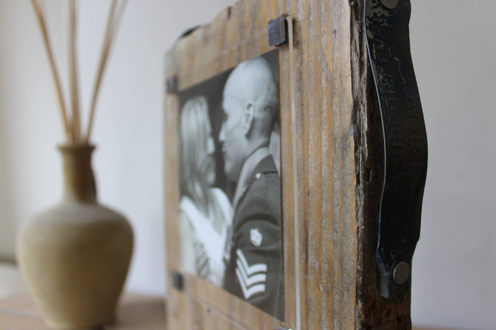 Reclaimed Wood Frame - 5 Year Anniversary - Wedding Photo Frame ...