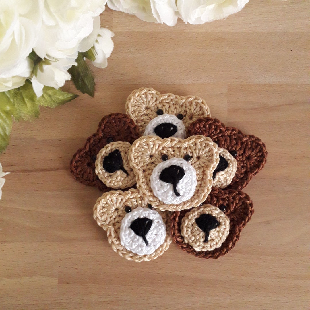 6pcs Crochet Teddy Bear Heads 2 Inch or 5 Cm - Etsy