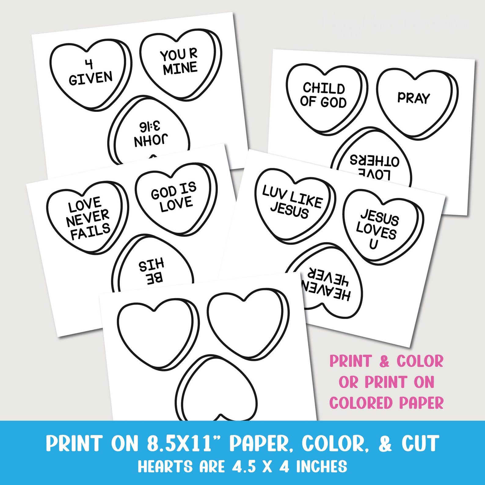 Christian Conversation Heart Banner - Etsy