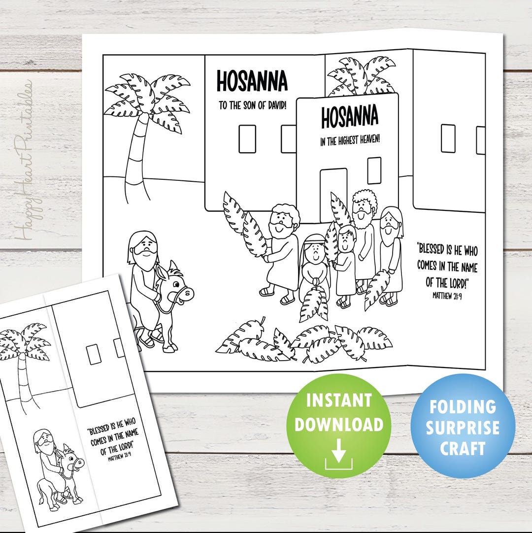 Palm Sunday Triumphal Entry Folding Surprise Craft - Etsy