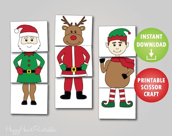 Christmas Character Swap Printable Craft - Etsy