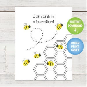 Fingerprint Bee Craft - One in a Buzzillion - Etsy