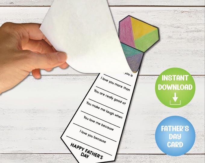 Father's Day Neck Tie Printable, Father Acronym Printable, Neck Tie ...