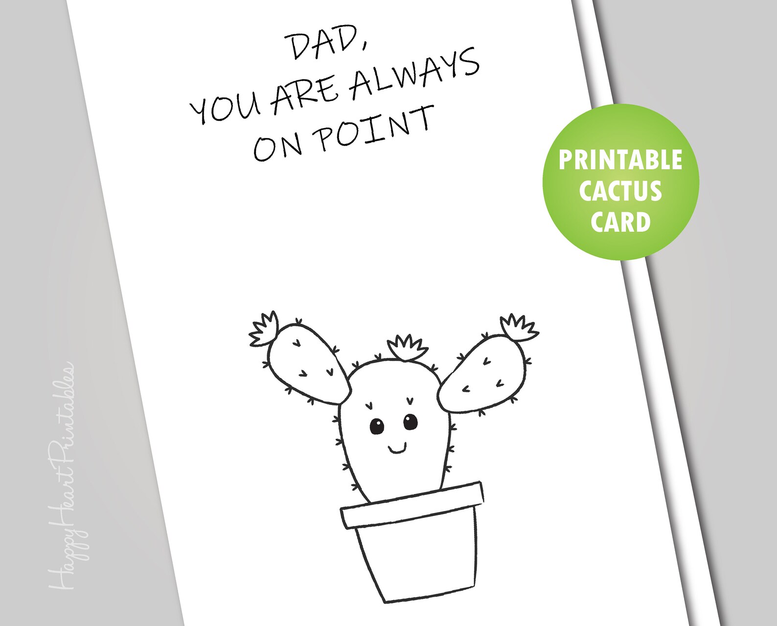 Father's Day Fingerprint Cactus Card You Are Always on | Etsy