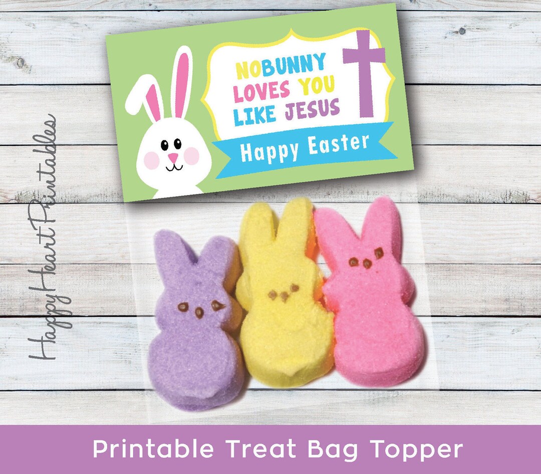 Christian Easter Treat Topper - No Bunny Loves You Like Jesus - Etsy