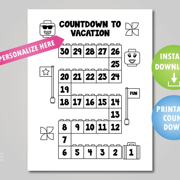 Countdown Blocks - Etsy