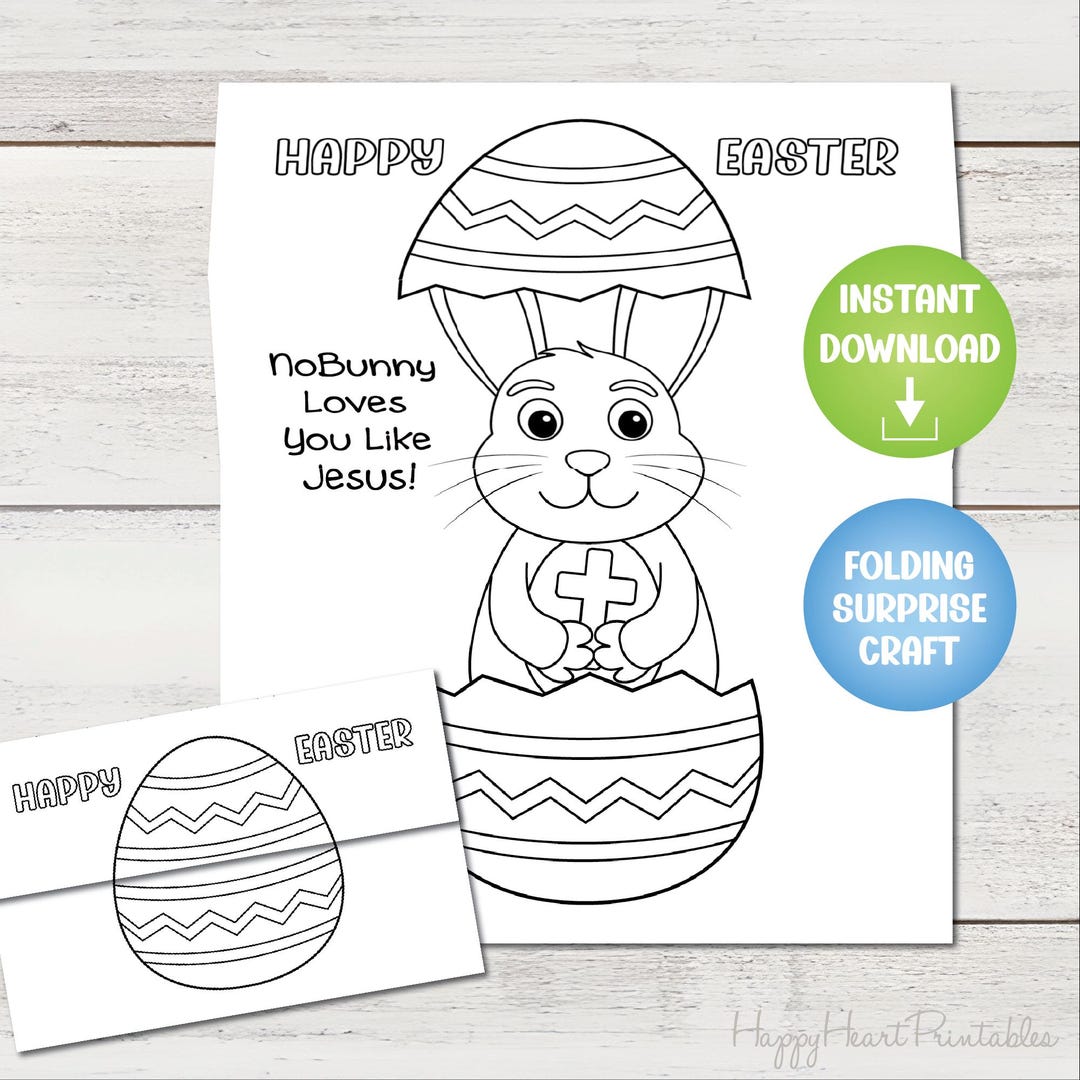 Christian Easter Egg Folding Surprise Craft - Nobunny Loves You Like ...