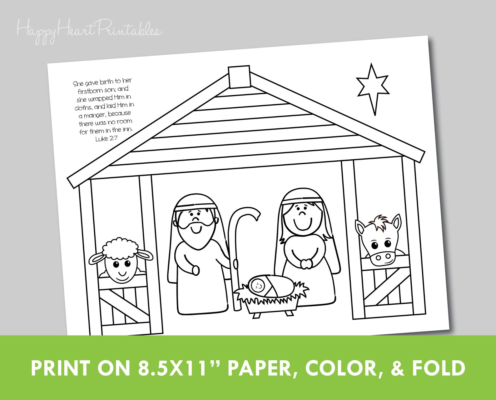 Nativity Folding Surprise Craft - Etsy
