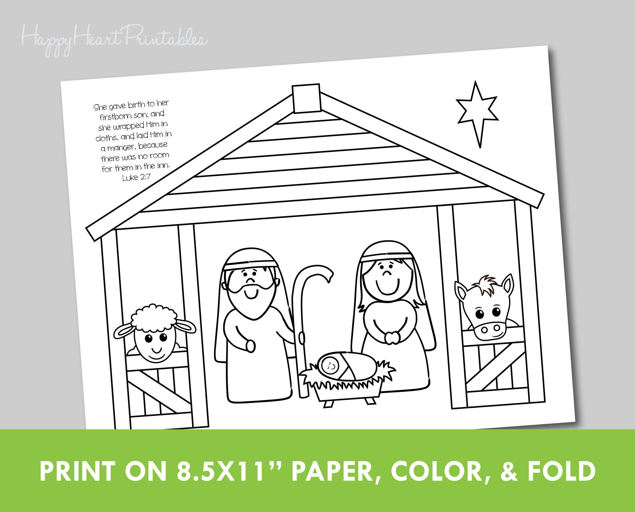 Nativity Folding Surprise Craft - Etsy