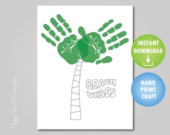 Summer Hand Print Craft Art for Preschool, Flamingo Hand Print ...