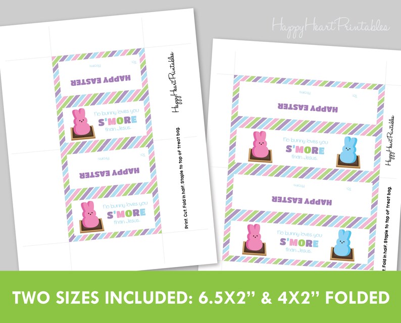 Smore Easter Treat Topper No Bunny Loves You Smore Than | Etsy