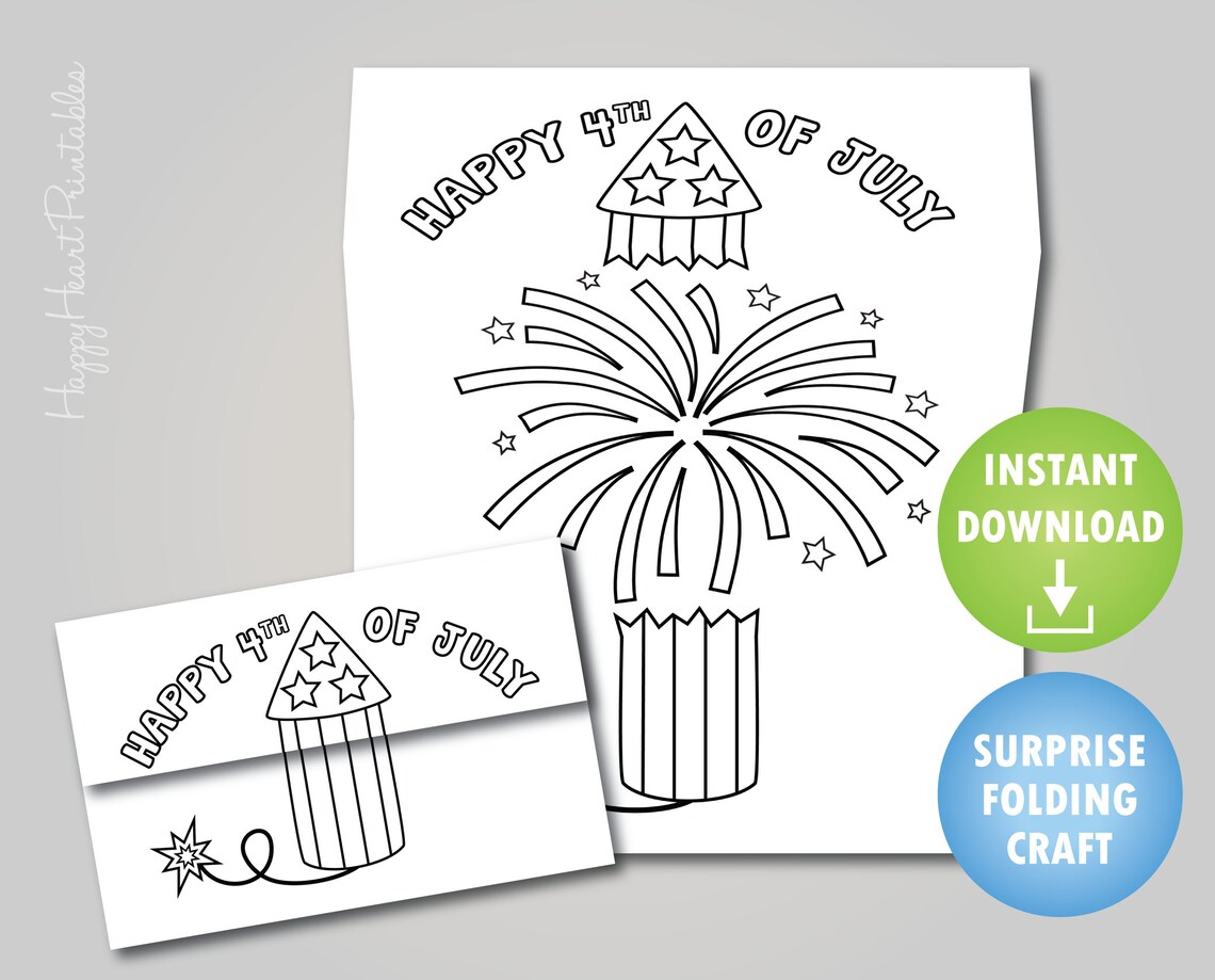 Firework Folding Surprise Craft - Etsy