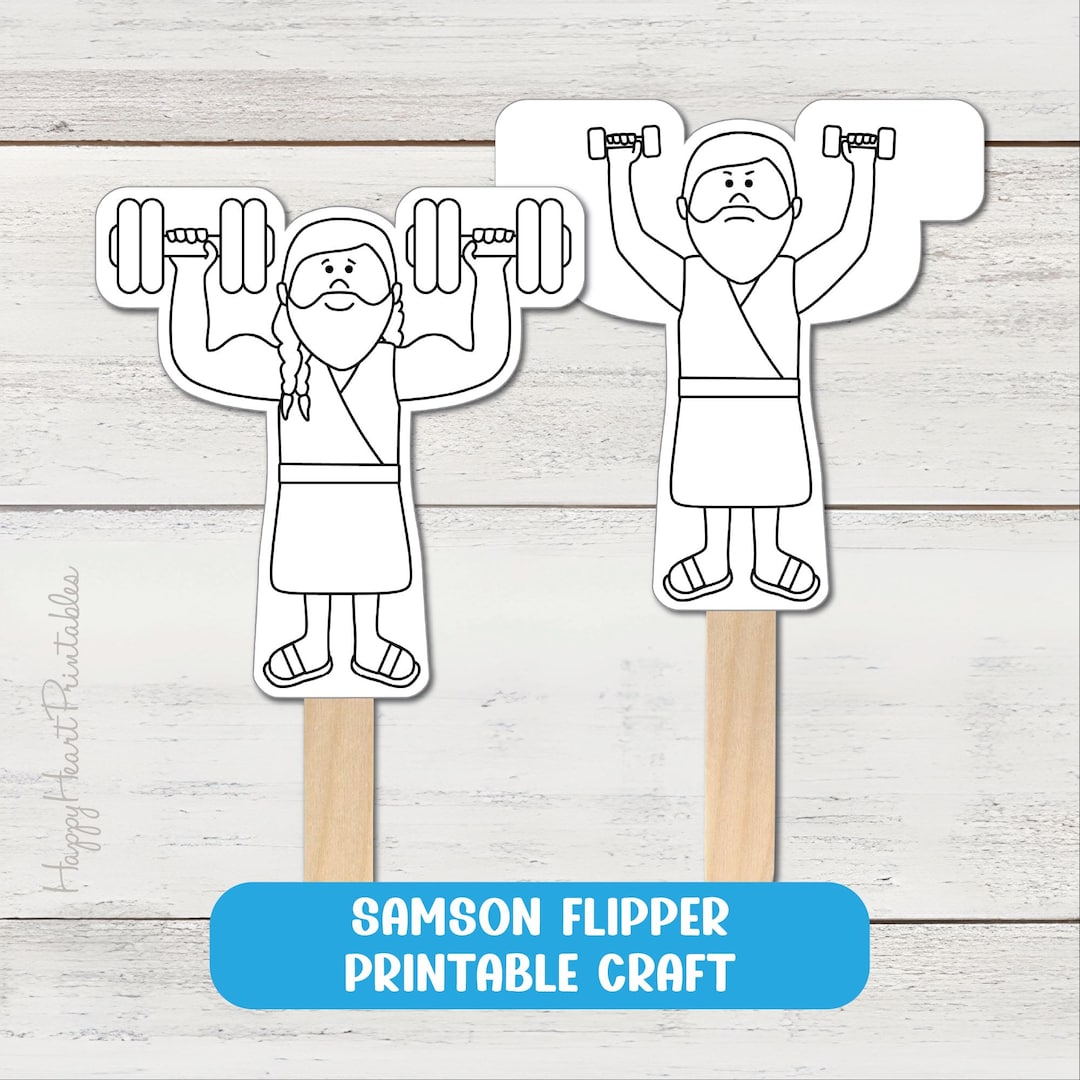 Samson Printable Flipper Craft - Etsy