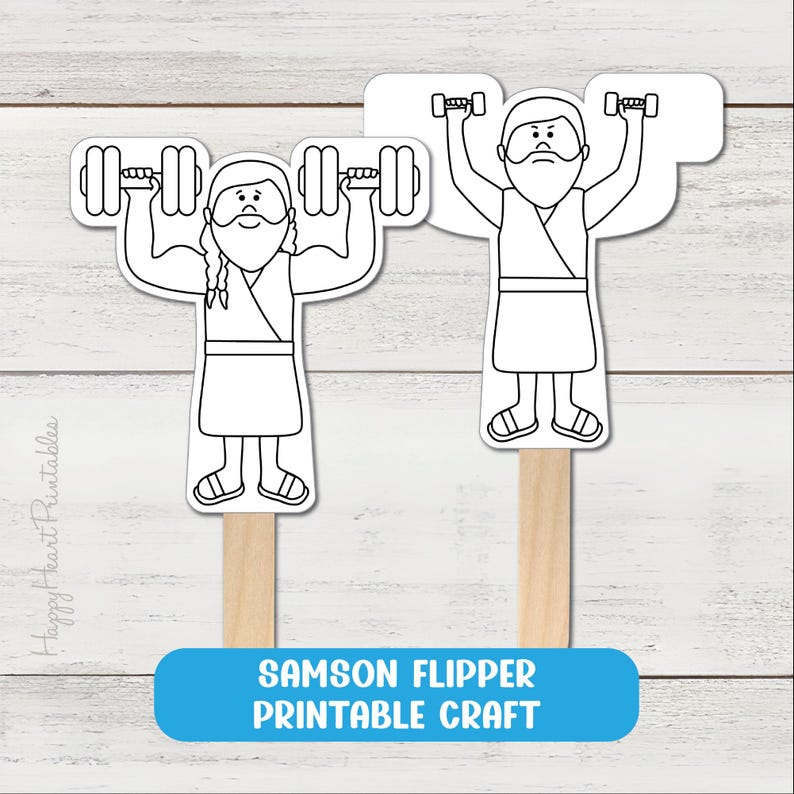 Samson Printable Flipper Craft - Etsy