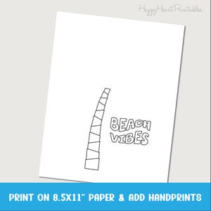 Palm Tree Handprint Craft Printable - Etsy