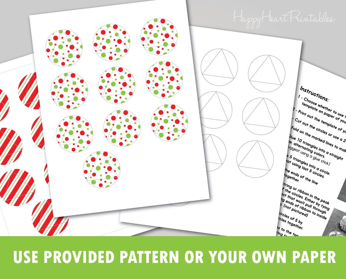Printable Paper Bauble Christmas Ornament - DIY Christmas Ornament - Etsy
