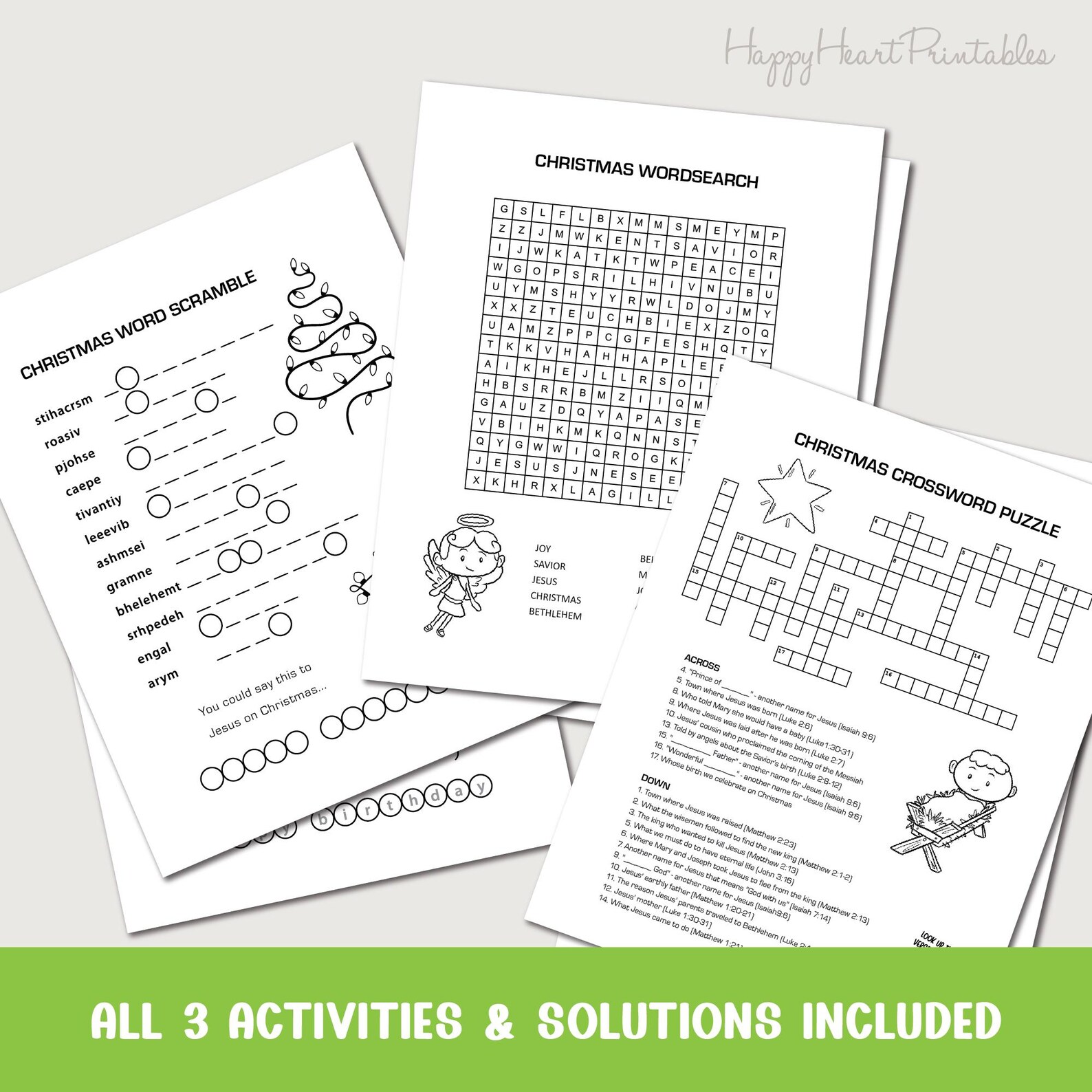 Printable Christmas Activity Sheets - Etsy