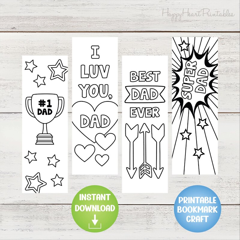 Fathers Day Bookmark - Etsy