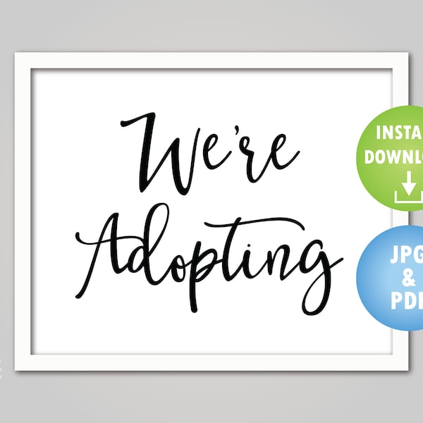 We're Adopting - Etsy