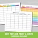 Printable School Schedule and Weekly Planner Editable PDF - Etsy