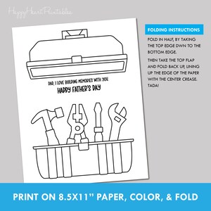 Toolbox Folding Surprise Father's Day Card - Etsy