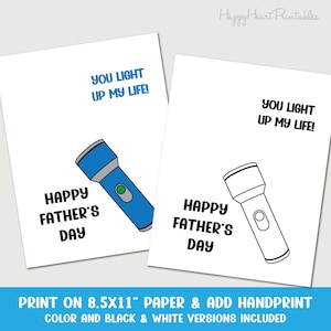 Flashlight Father's Day Handprint Craft - You Light up My Life - Etsy