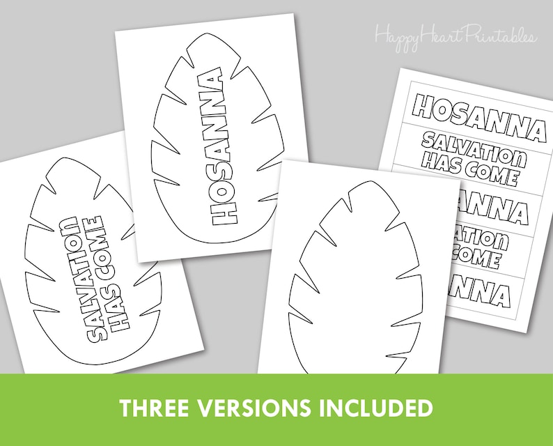 Printable Palm Branch Coloring Craft - Etsy