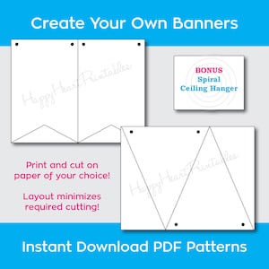 Printable Banner Pattern - Banner Template - Create Your Own Banner - Etsy
