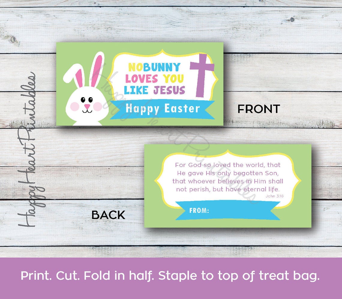 Christian Easter Treat Topper No Bunny Loves You Like Jesus | Etsy