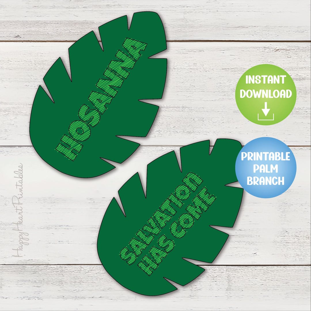 Printable Palm Branch Coloring Craft - Etsy