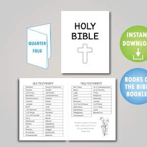 Books of the Bible Printable Booklet - Etsy