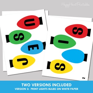 Printable Christmas Lights Banner - Jesus is the Light of the World - Etsy