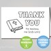 Sunday School Teacher Thank You Card - Etsy
