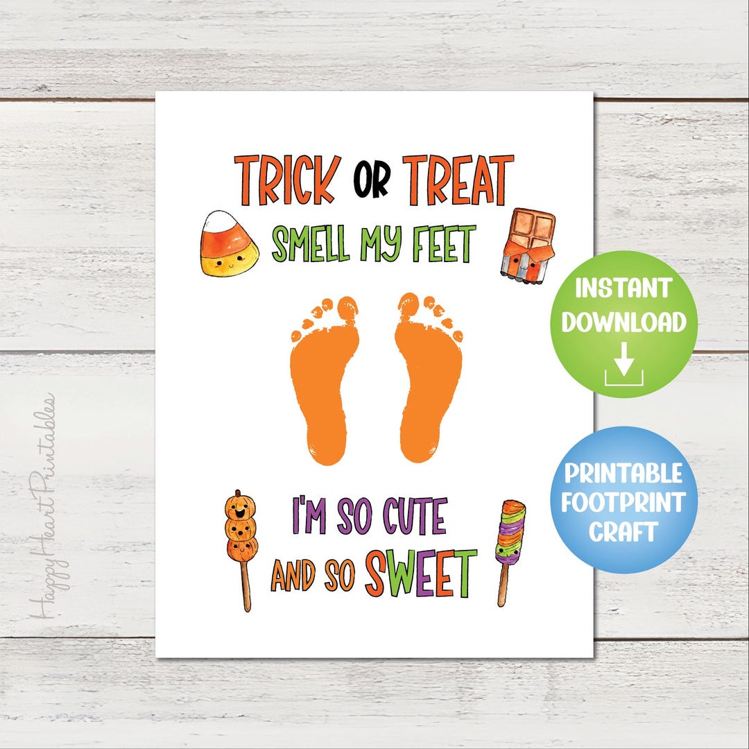 Halloween Footprint Craft - Smell My Feet - Etsy