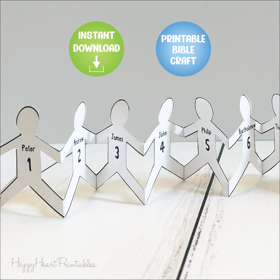12 Disciples Paper Chain - Etsy