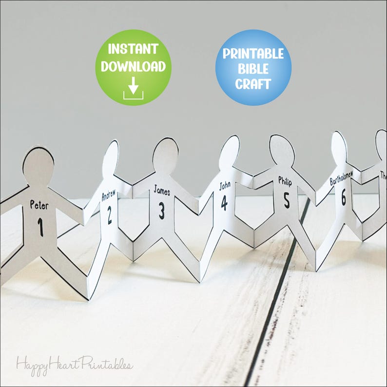 12 Disciples Paper Chain - Etsy