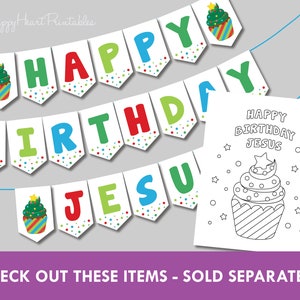 Happy Birthday Jesus Printable Party Hats - Etsy