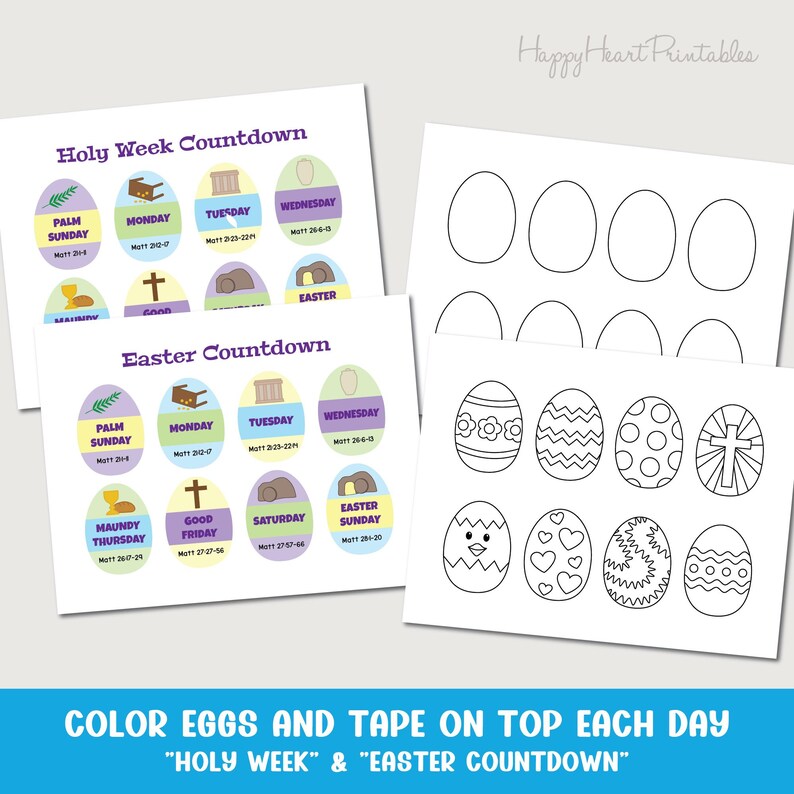 Holy Week Countdown - Christian Easter Countdown - Etsy