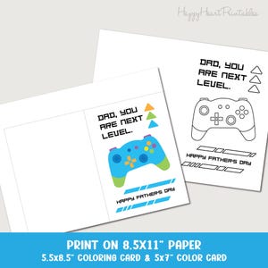 Video Game Printable Father's Day Card - Etsy