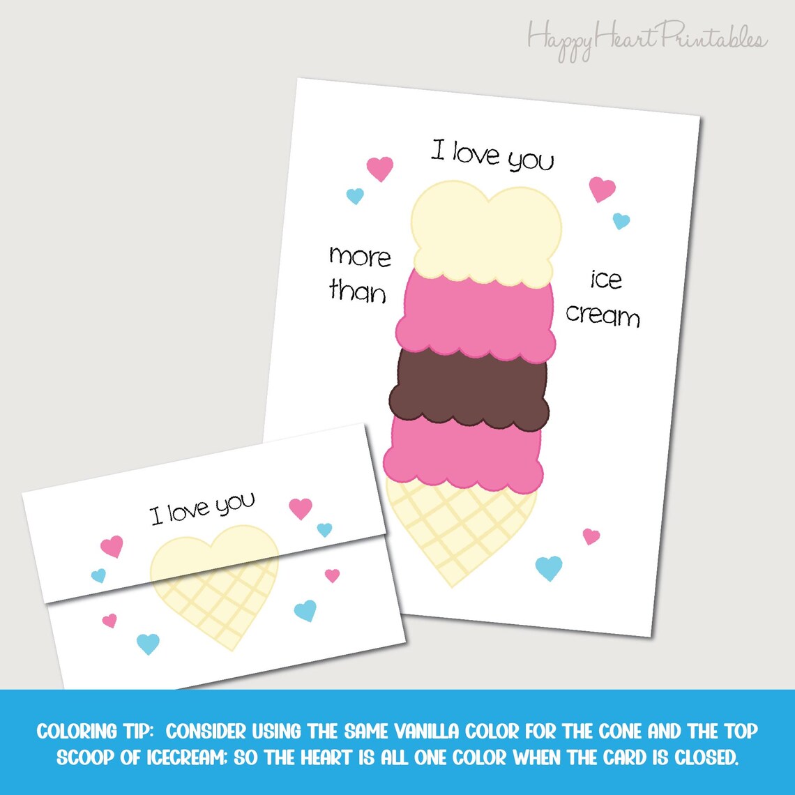 Ice Cream Folding Surprise Card - Etsy