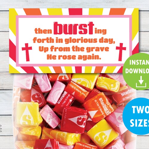 Christian Easter Treat Bag Topper for Rolos - Etsy