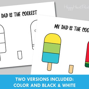 Father's Day Handprint Craft - My Dad is the Coolest Popsicle - Etsy