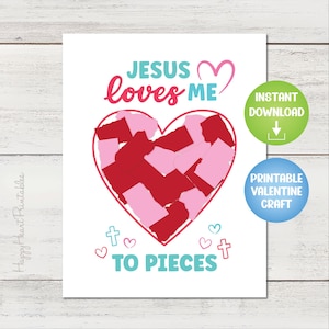 Jesus Loves Me to Pieces - Christian Valentine's Day Craft - Etsy